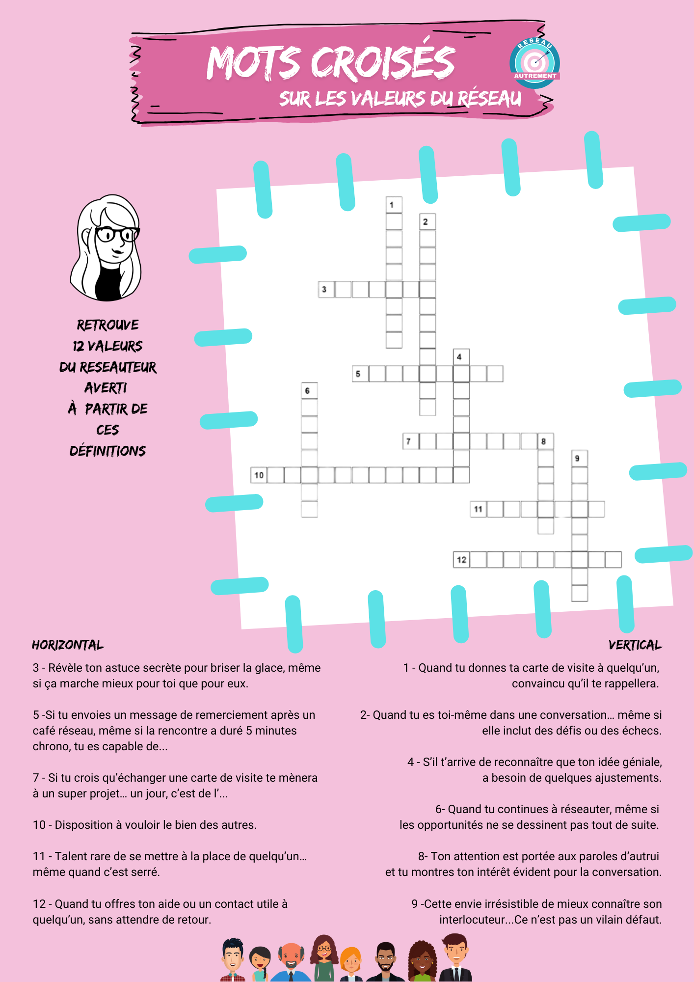 Mots croisés sur les valeurs du réseau - RESEAU AUTREMENT